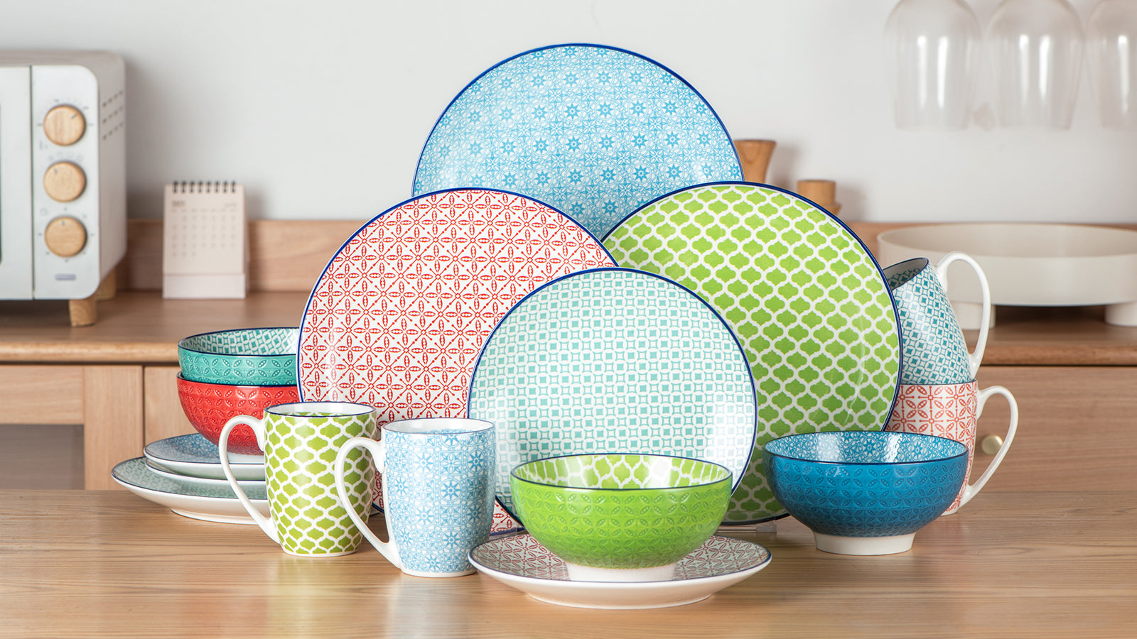 Colorful Porcelain Tableware Sets | Macaron Plates, Bowls & Dishes ...