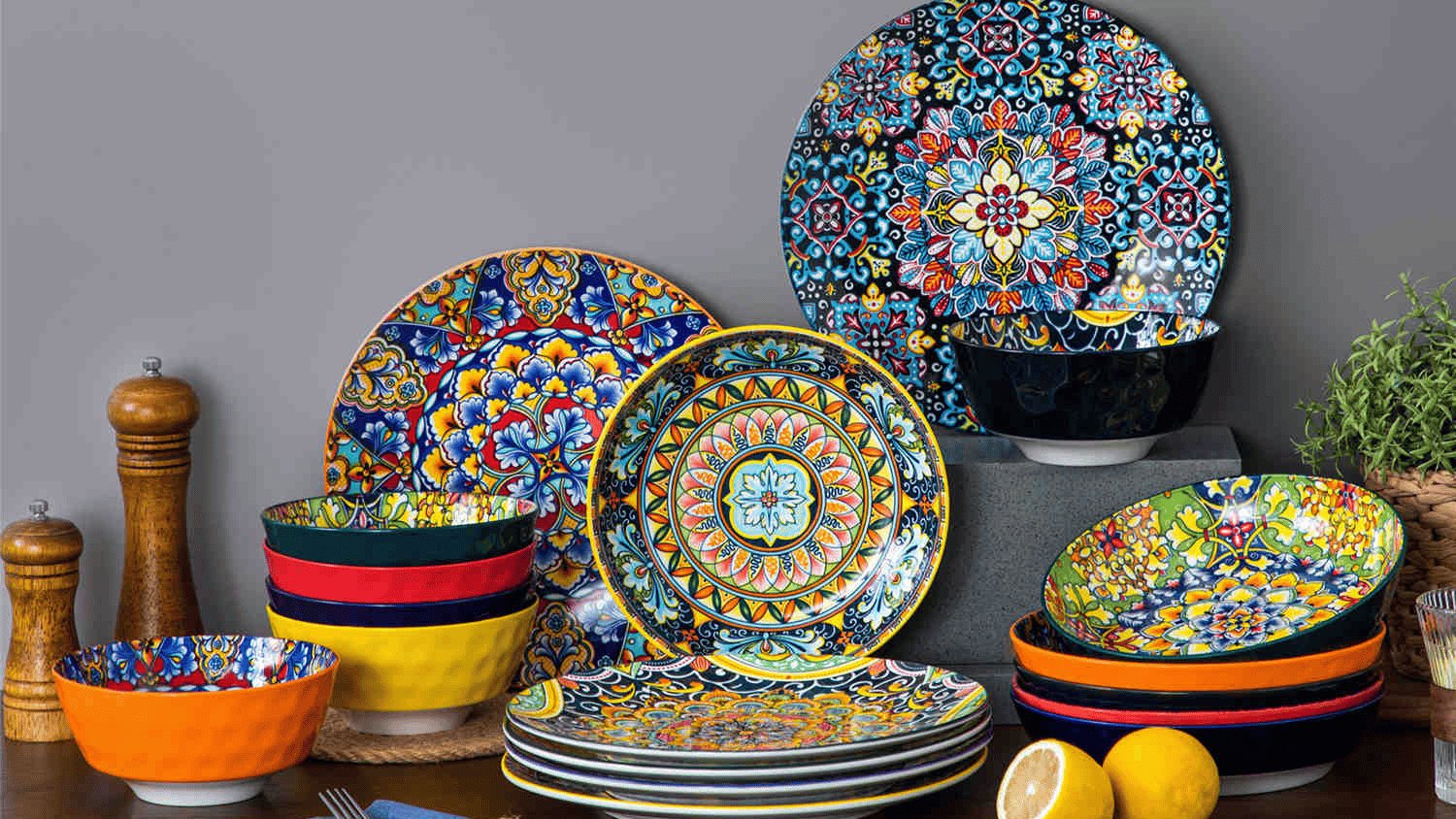 Simi Porcelain Dinnerware | Bohemian Plates and Bowls