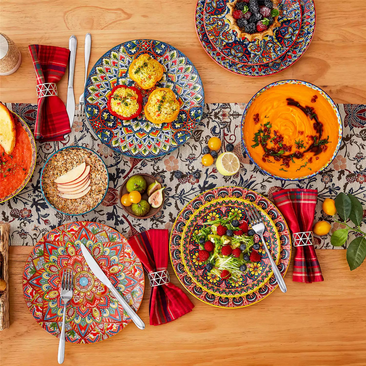 Lumi 24-Piece Bohemian Dinnerware Set | Service for 6