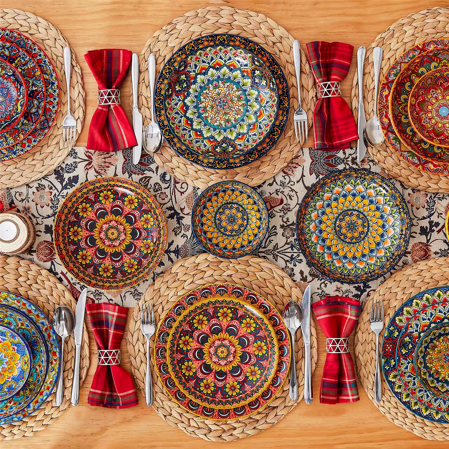 Lumi 24-Piece Bohemian Dinnerware Set | Service for 6