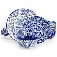 Asian-Inspired Porcelain Tableware Set | Multiple Colors & Multiple ...