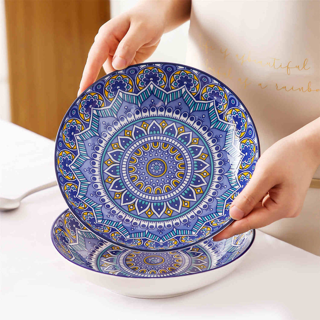 Assiettes creuses Mandala lot de 4 | Vancasso