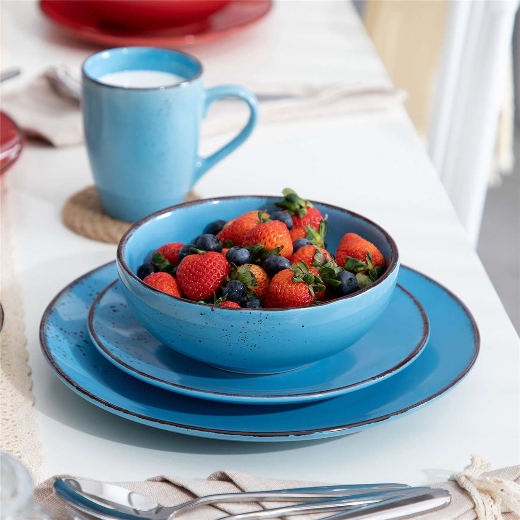 Navia 16-Piece Stoneware Dinnerware Set | Rustic Speckled Design – Vancasso