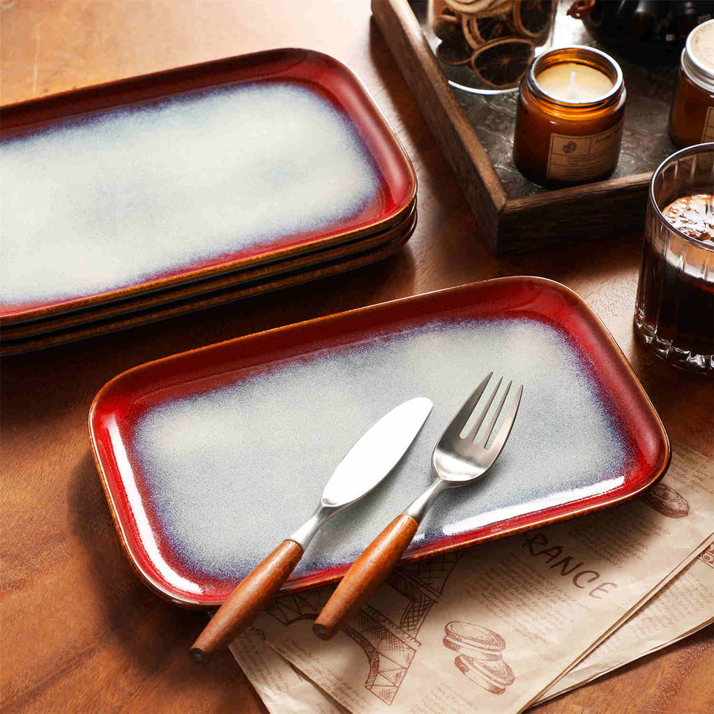 Farmhouse Style Stoneware Serving Platters - Stern Collection | Set of ...